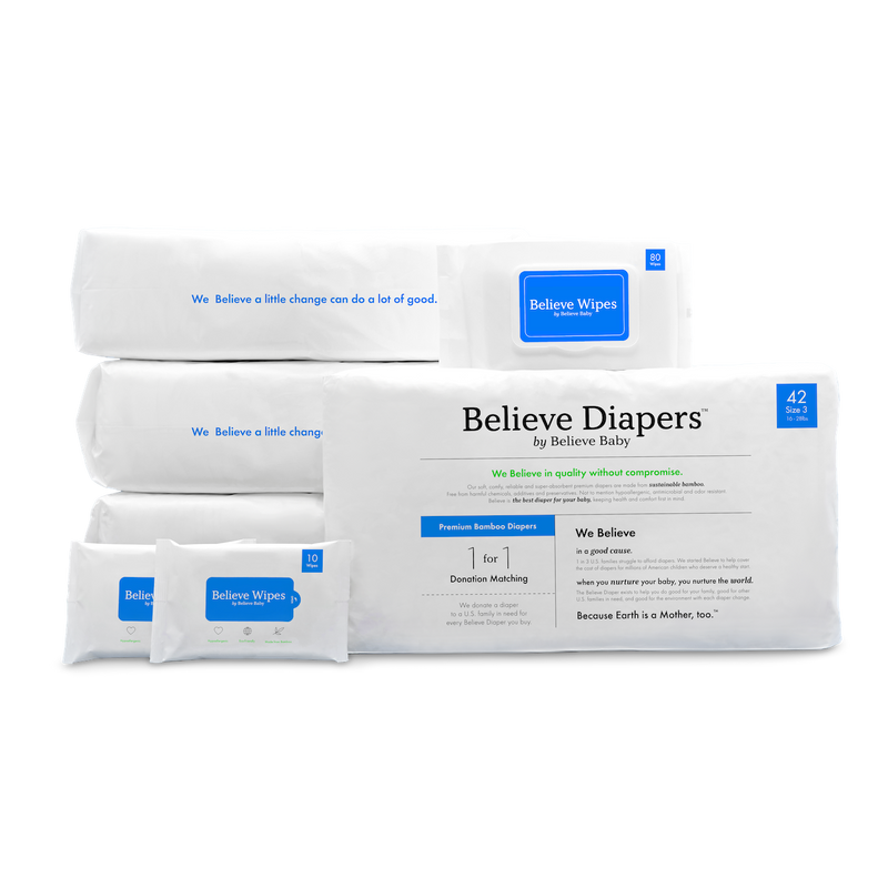 Believe Baby | Premium Bamboo Baby Diapers & Wipes